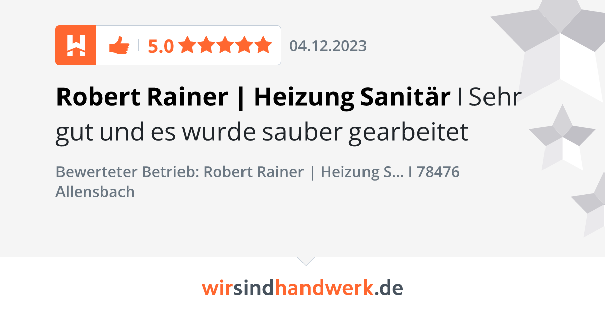 Ein sehr zuverlässiger Handwerker der immer gut arbeitet - Bewertungen ...